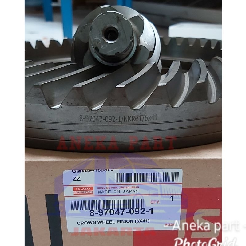 Jual CROWN WHEEL GEAR SET GIGI GARDAN 6X41 ISUZU ELF NKR71 | Shopee ...