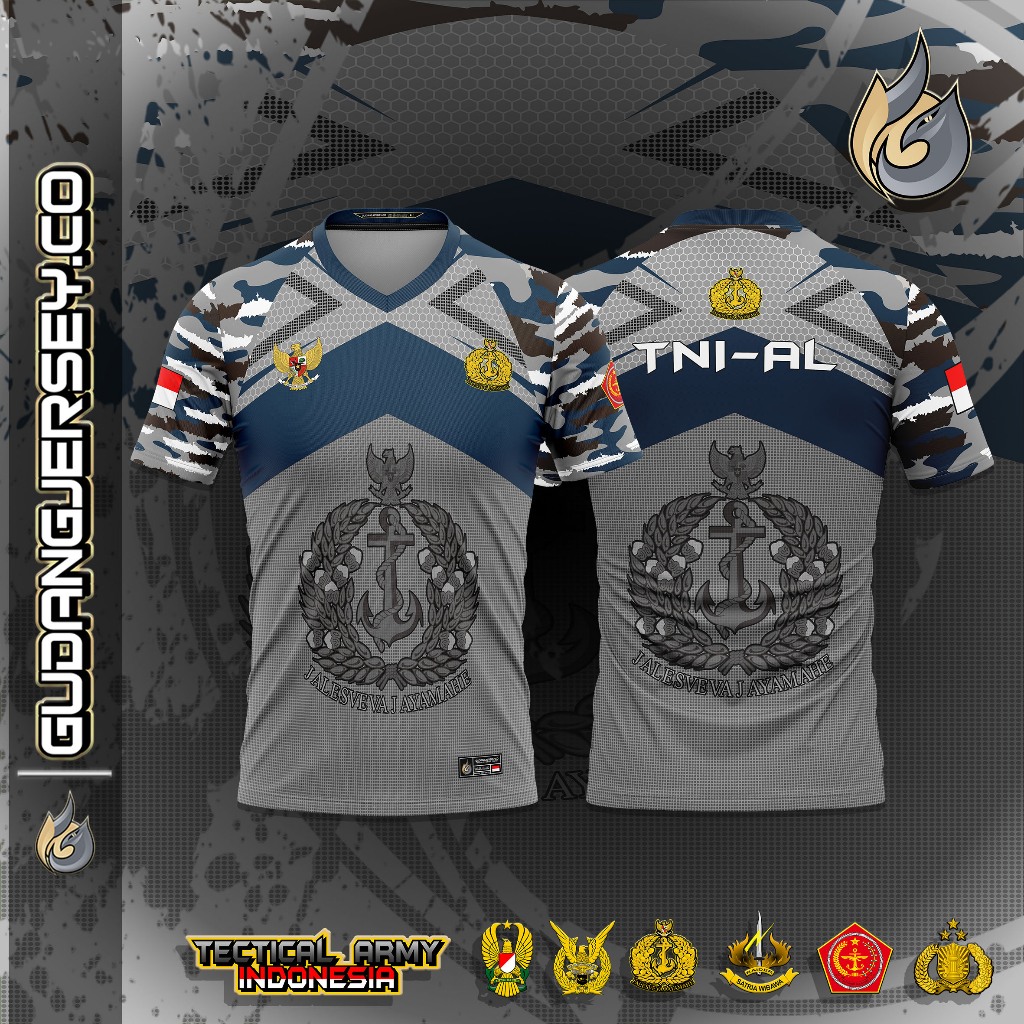 Jual JERSEY TNI AD / TNI AL / TNI AU / POLRI FREE CUSTOM LOGO | Shopee ...