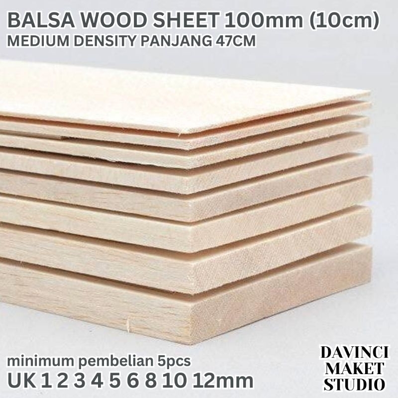 Jual (50) Lembar Kayu Balsa Bahan Maket Diorama - Balsa Wood Sheet ...