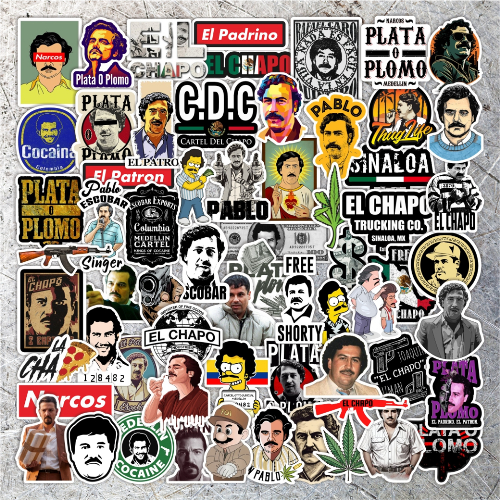 Jual 8.8 COD Stiker Vinyl Waterproof Narcos Pablo Escobar Sticker Helm ...