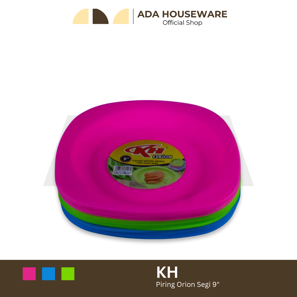 Jual [KH] Piring Orion Segi 9" / Piring Makan Segi / Piring Plastik ...