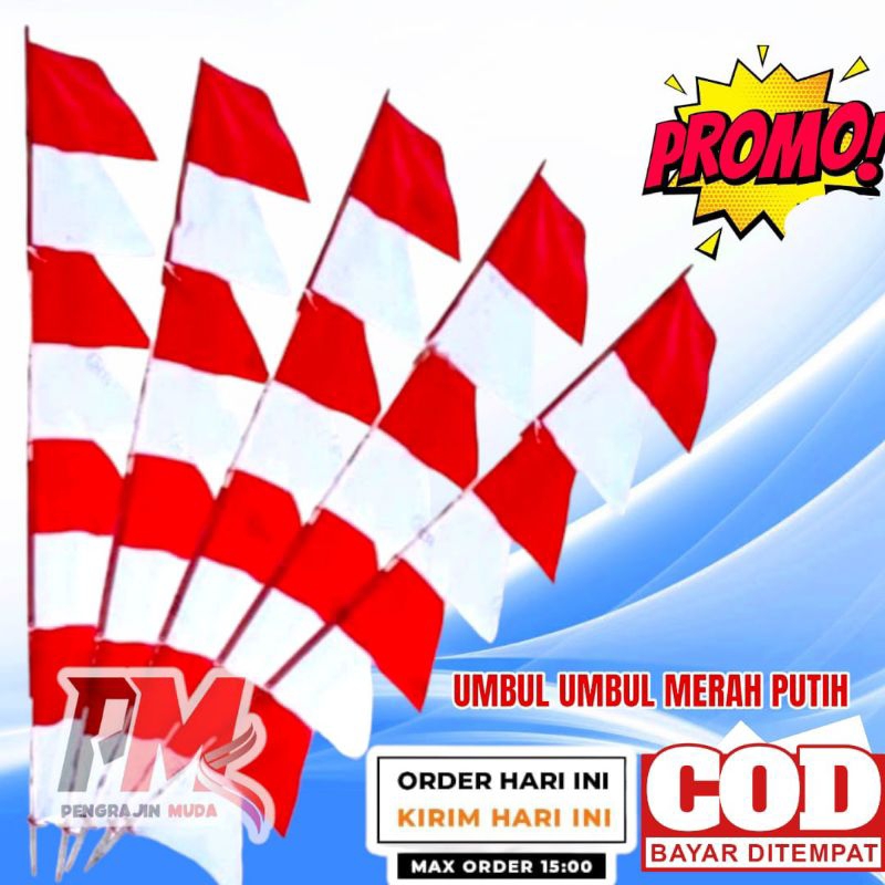 Jual Bendera umbul umbul merah putih polos | Shopee Indonesia