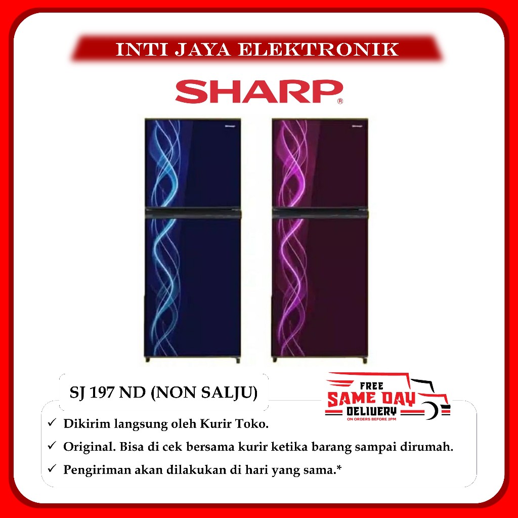 Jual KULKAS SHARP 2 PINTU SJ 197 ND ANTI SALJU SJ197ND SJ197 ND SJ ...