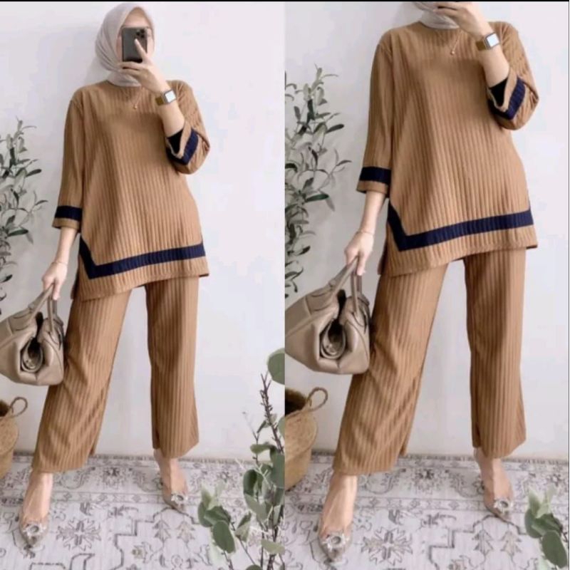 Jual New One set Wanita Kekinian Bahan Hornet Knit Premium | Shopee Indonesia