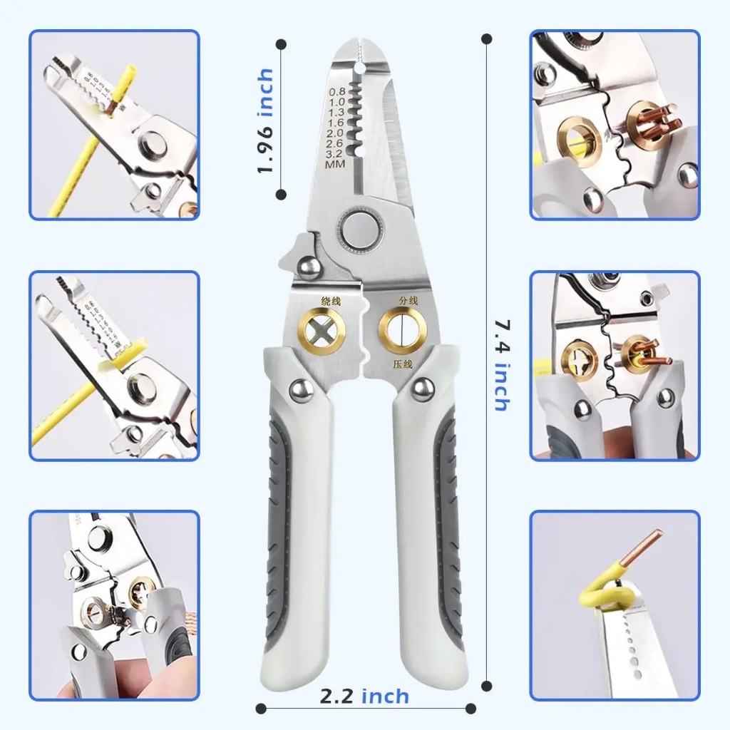 Jual Tang multifungsi potong/kupas/lilit/Belah Kabel Listrik | Shopee ...