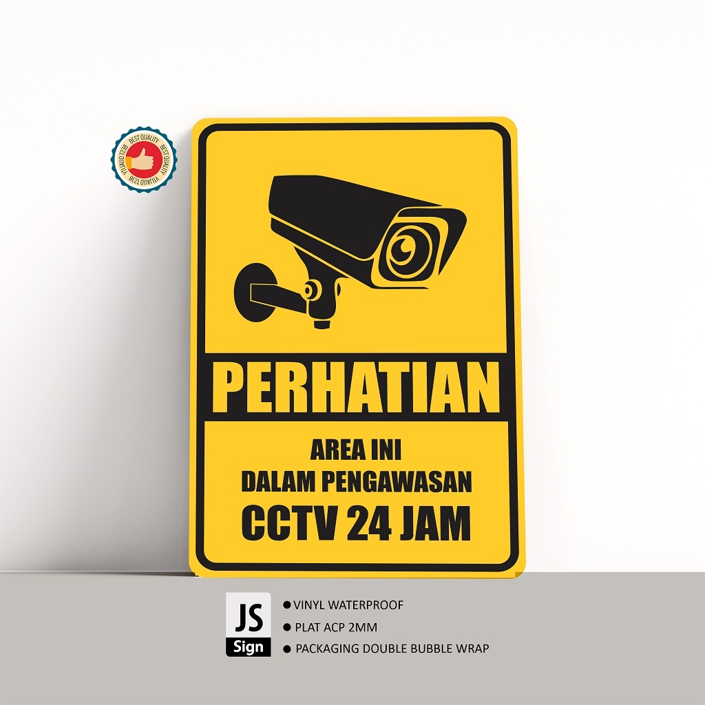 Jual SAFETYSIGN K3 - AREA DALAM PENGAWASAN CCTV + PLAT 2mm | Shopee ...