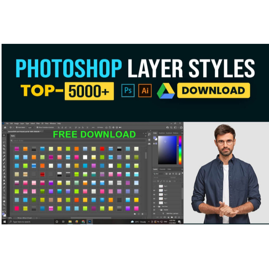 Jual 5000+ Photoshop layer styles Pack | Shopee Indonesia