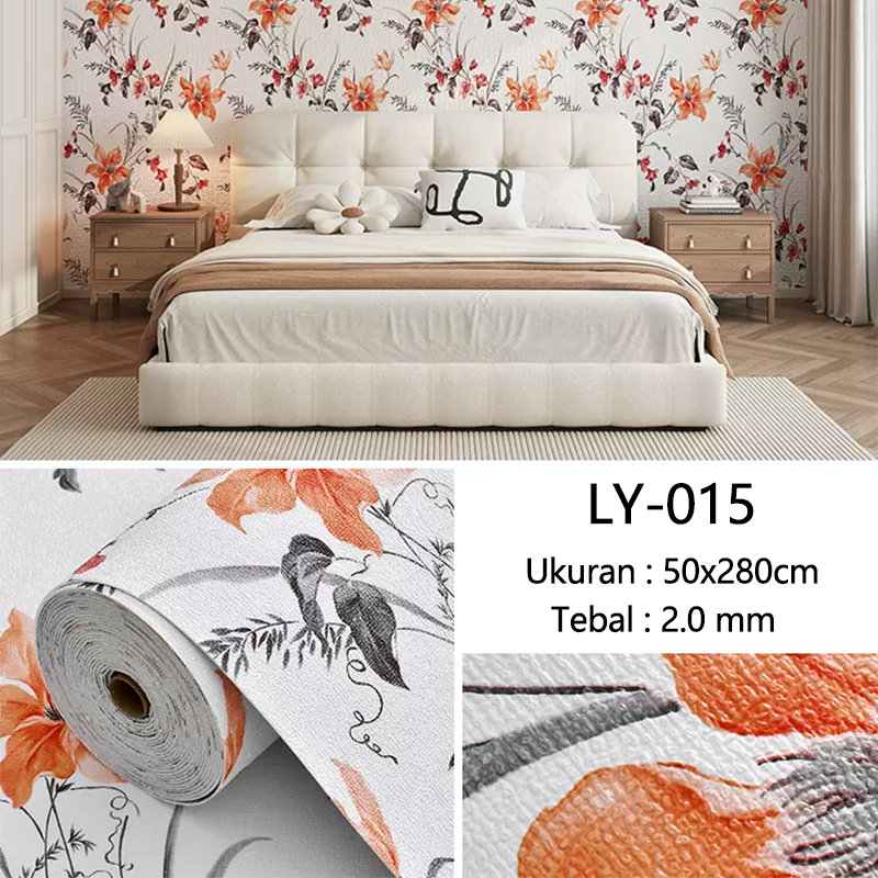 Jual Wallpaper Linen Roll Wallpaper Dinding stiker Dekorasi Kamar ...