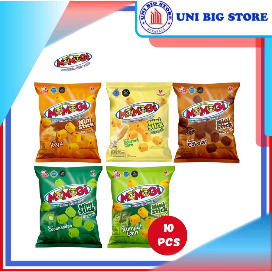 Jual Momogi Mini Stick Bite Size Coklat Keju Jagung Bakar Rumput Laut ...