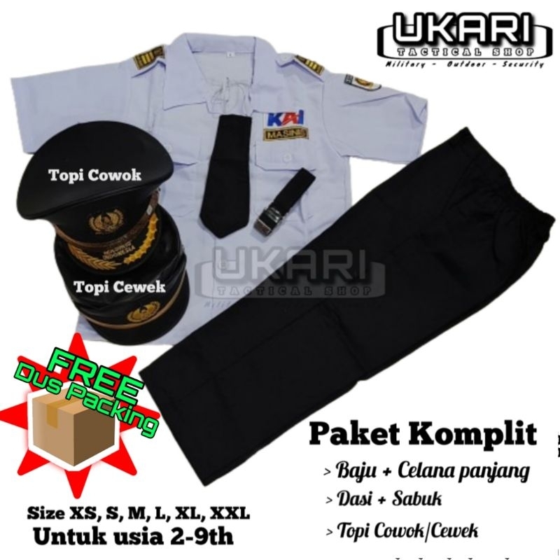 Jual LOGO TERBARU Baju profesi anak Masinis logo KAI kereta api TK PAUD ...