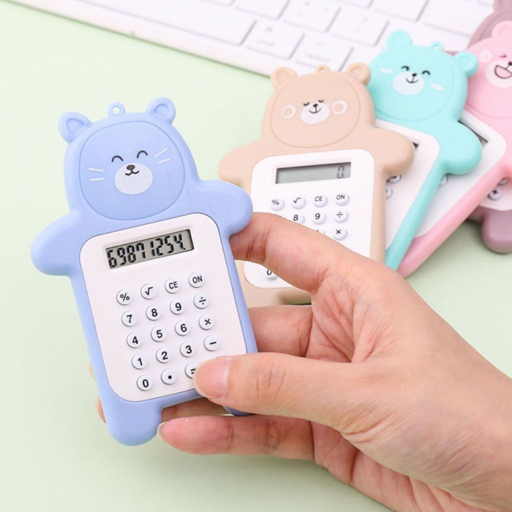 Jual BMP-Calculator Mini Portable Motif Bear/Kalkulator Saku 8 Digit ...