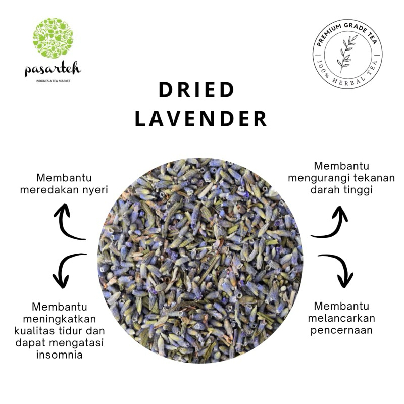 Jual [Pasarteh] Dried lavender | Tisane | Teh Bunga | Lavender Tea ...