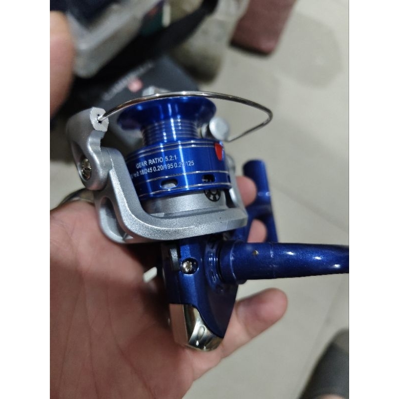 Jual reel pancing hugo salmon 750 biru keren | Shopee Indonesia