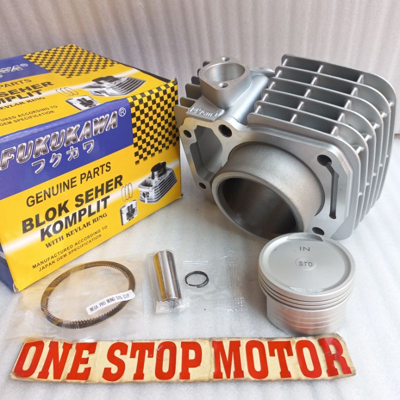 Jual BLOK SEHER + PISTON KIT KOMPLIT HONDA MEGA PRO MONOSHOCK ORIGINAL ...