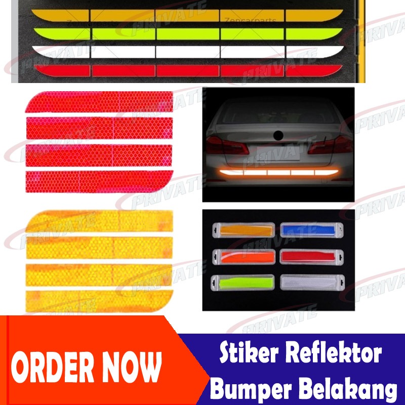 Jual STICKER REFLECTIVE Stiker Reflektor Bumper Belakang Mobil Sticker ...