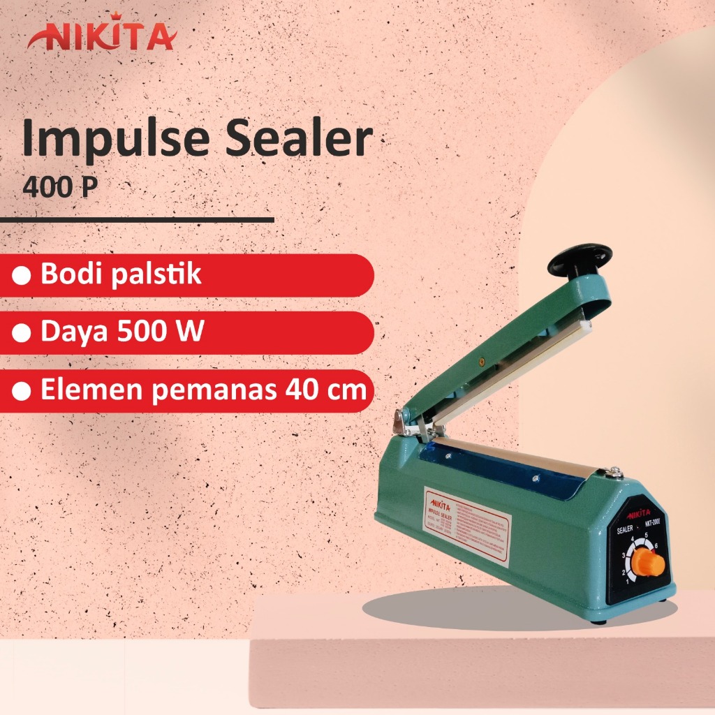 Jual NIKITA Impulse Sealer Alat Mesin Press Perekat Plastik Bodi Plastik NKT 400 P | Shopee ...