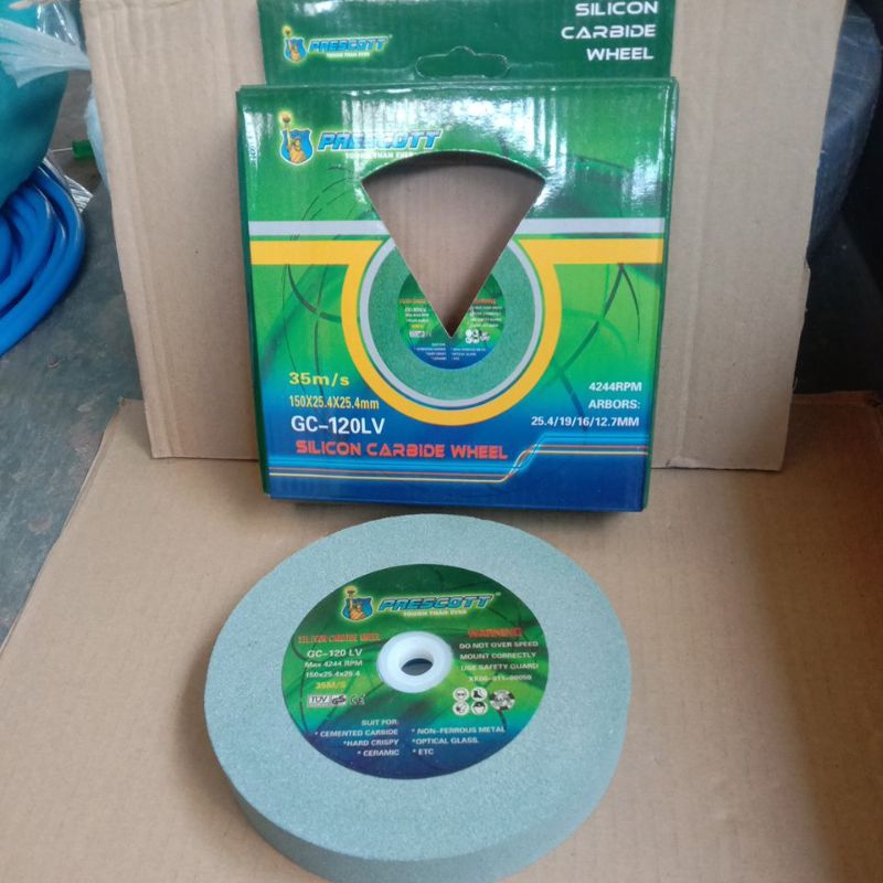 Jual PRESCOTT Batu Gerinda Duduk 6" Inch GC-120 Silicon Carbide Wheel ...