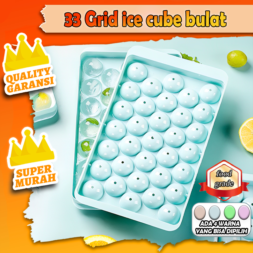 Jual CETAKAN ES BATU BULAT PLASTIK 33 LUBANG/ alat cetak puding / alat ...