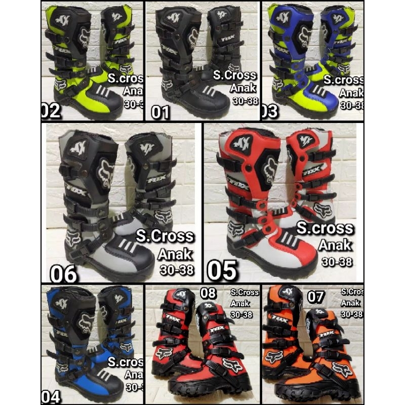 Jual Sepatu cross trail anak/Boots Safety kids motocross new terlaris ...