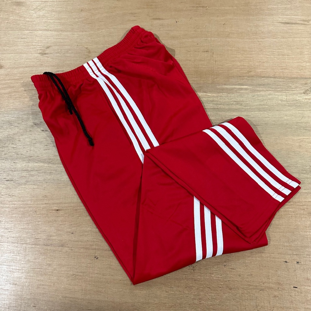 Jual Training Panjang Model 3 Strip Warna Merah Strip Putih Unisex ...