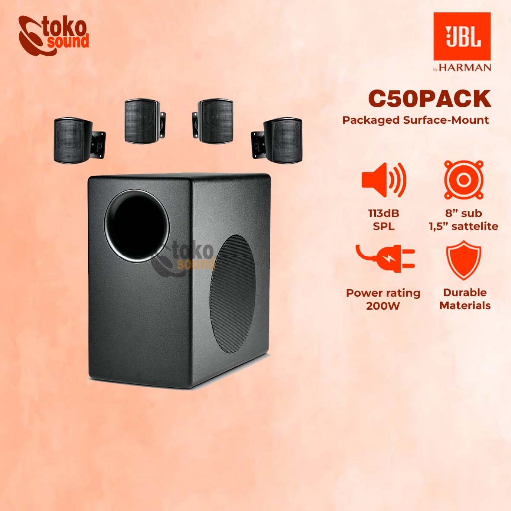 Jual JBL C50PACK C 50 PACK - Surface Mount Loudspeaker System 200 Watt ...