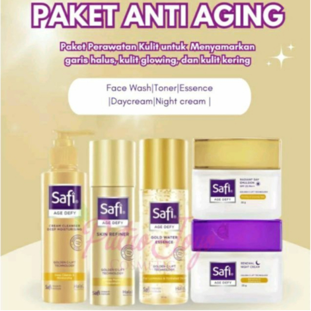 Jual Safi Age Defy Anti Aging paket penuaan(cleanser150ml,toner 100ml ...
