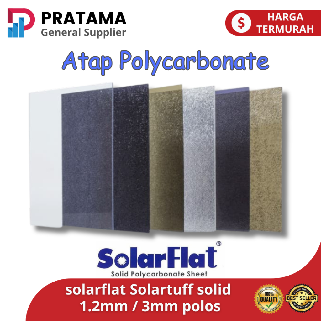 Jual atap polycarbonat tembus cahaya solarflat atap Solartuff solid 1 ...