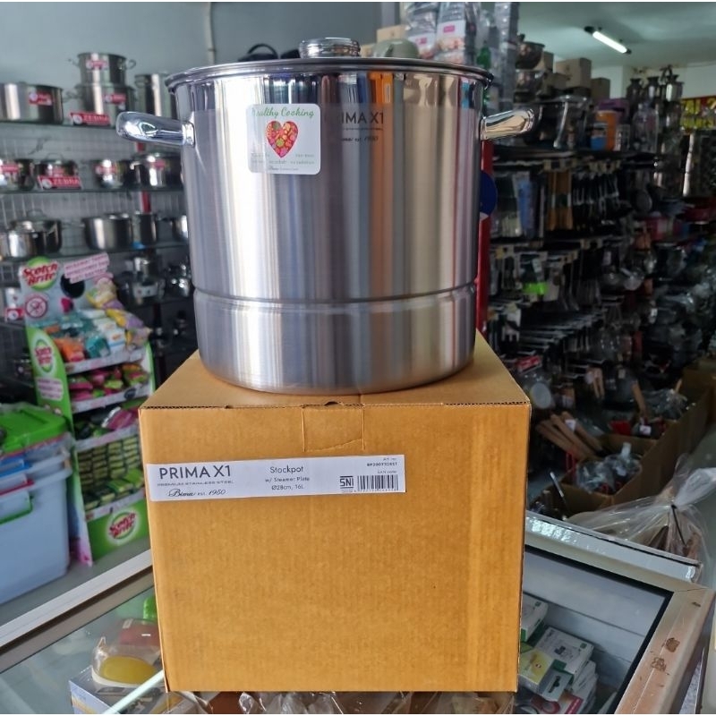 Jual BP2007328ST Steamer, Panci Stock Pot with Steaming Plate D28cm ...