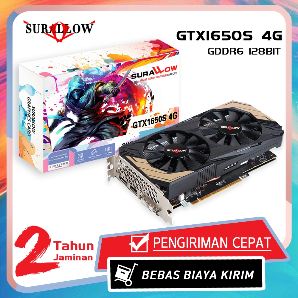 Jual SURALLOW VGA Card GTX 1650 4GB GDDR6 | Shopee Indonesia