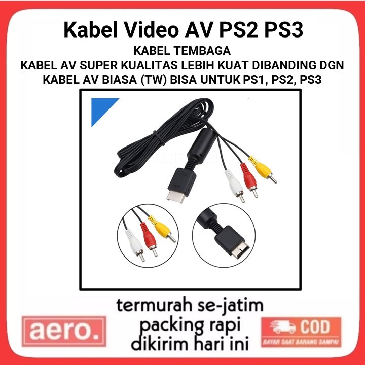 Jual Kabel Cable Video AV Playstation PS2 PS3 Ori Original | Shopee ...