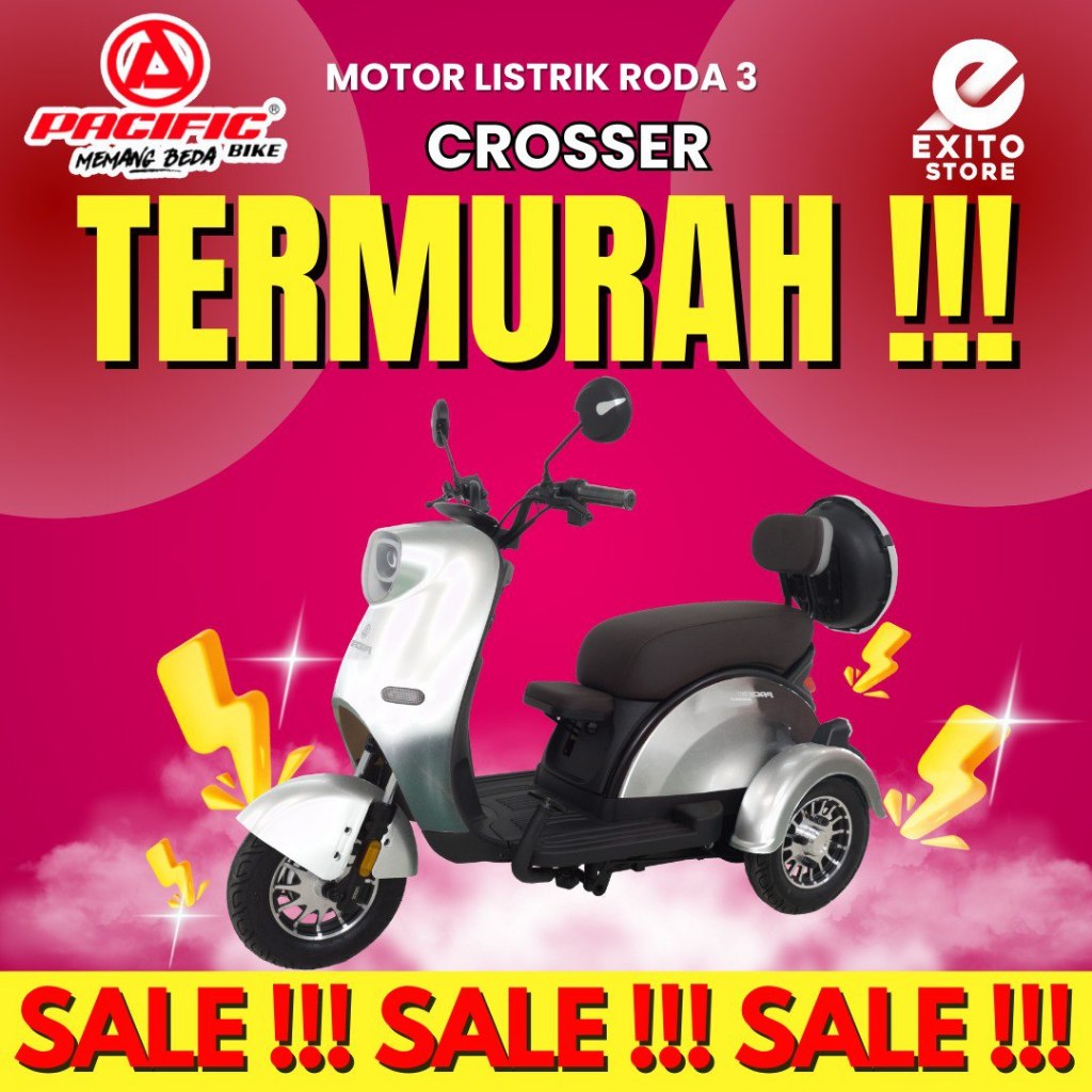 Jual TERMUARH - SEPEDA MOTOR LISTRIK RODA 3 CROSSER CROSER KROSER ...
