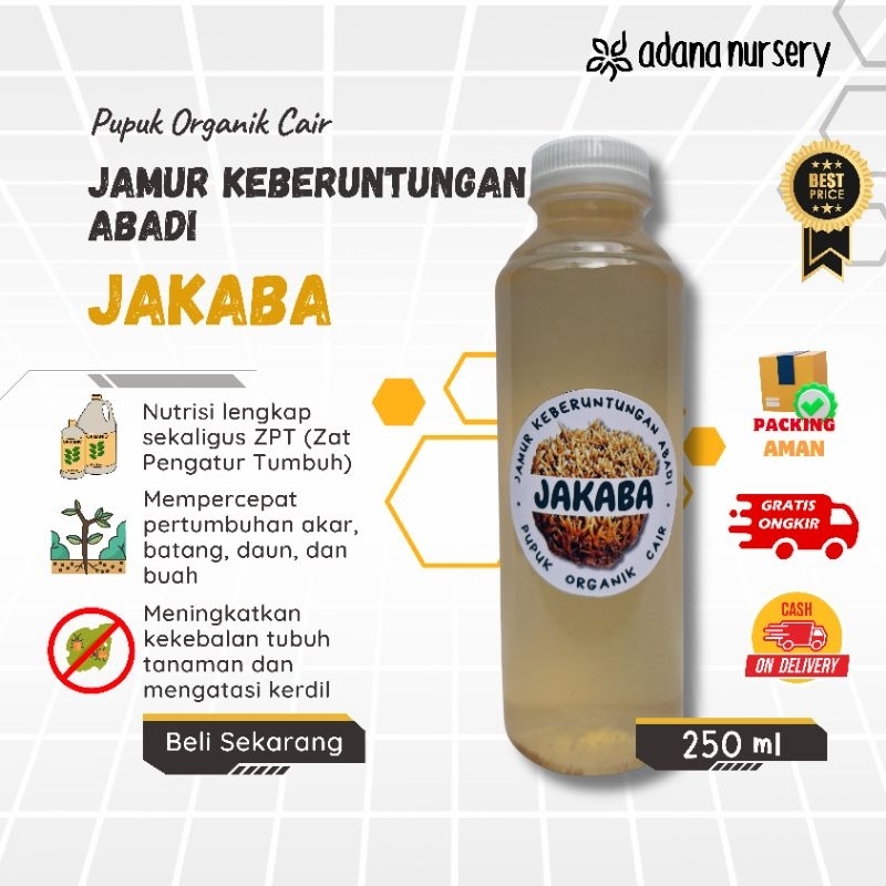 Jual Jakaba Super Jamur Keberuntungan Abadi Pupuk Organik Cair 250ml ...