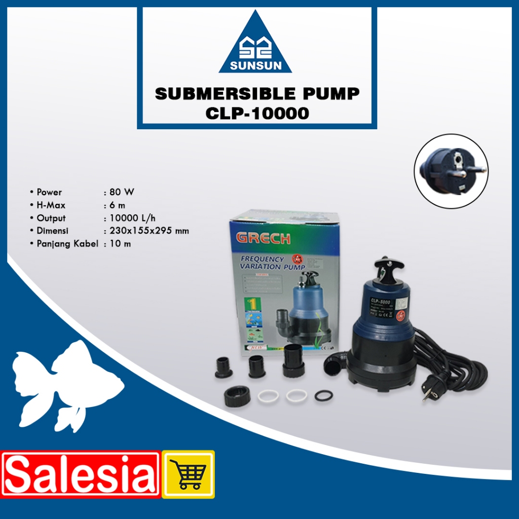 Jual POMPA AIR SUNSUN CLP 10000 SUBMERSIBLE WATER PUMP KOLAM AQUARIUM ...