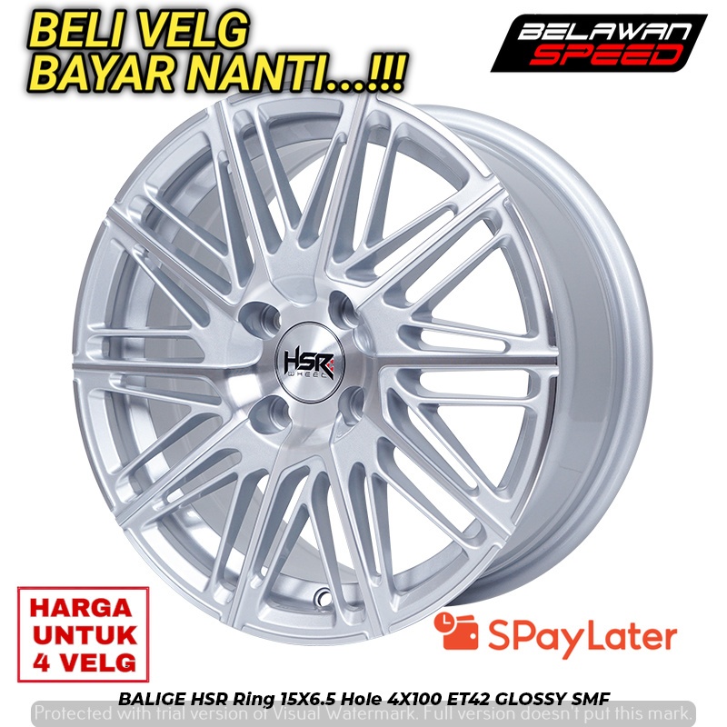 Jual PROMO!!!VELG MOBIL RACING PELEK MODIFIKASI RING 15 HSR BALIGE PCD 4X100 UNTUK CALYA SIGRA ...