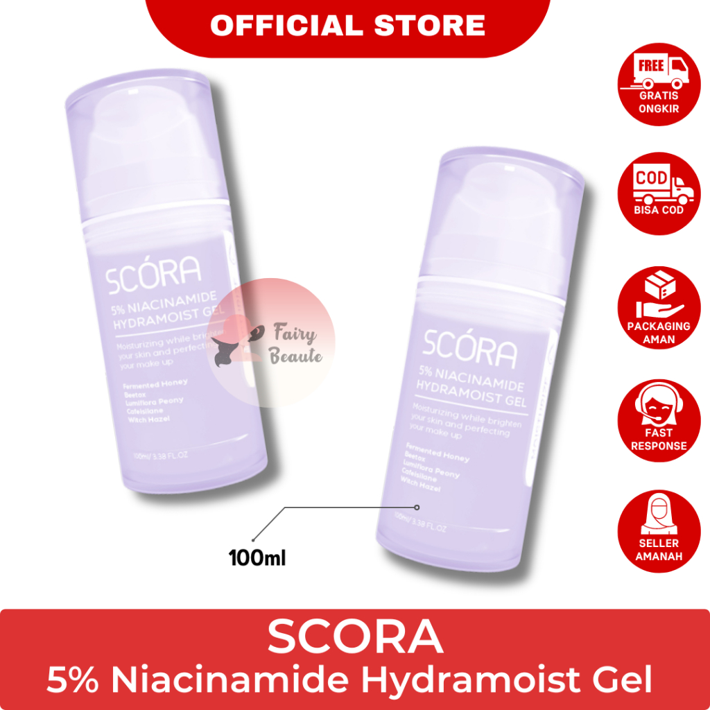 Jual SCORA 5% Niacinamide Hydramoist Gel 100ml Pelembab Wajah Moisturizer Moist Moizturizer ...