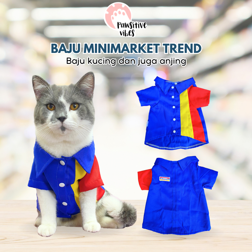 Jual Kostum Kucing Seragam Indomaret - Baju Kucing Anjing Lucu Cowok Cewek - Baju Kucing Anjing ...