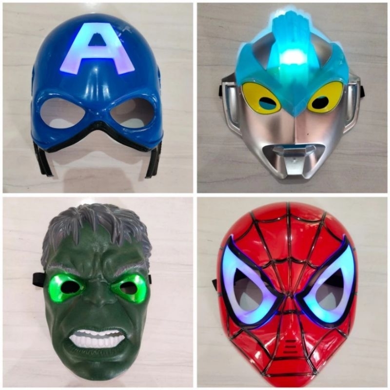Jual Topeng Captain America LED - Capt Amerika Mask Anak Edukatif ...
