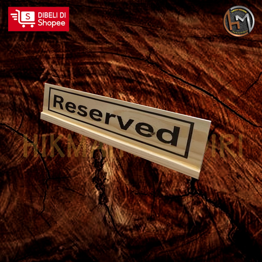 Jual PAPAN MEJA RESERVED KAYU SUPER SOLID / PAPAN MEJA CASHIER / WOOD ...