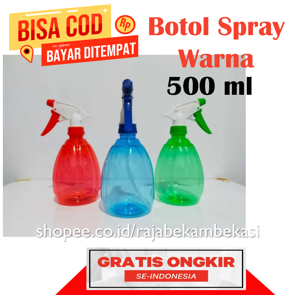 Jual Botol Spray Warna 500 ml / Botol Kispray warna 500 ml / Botol ...