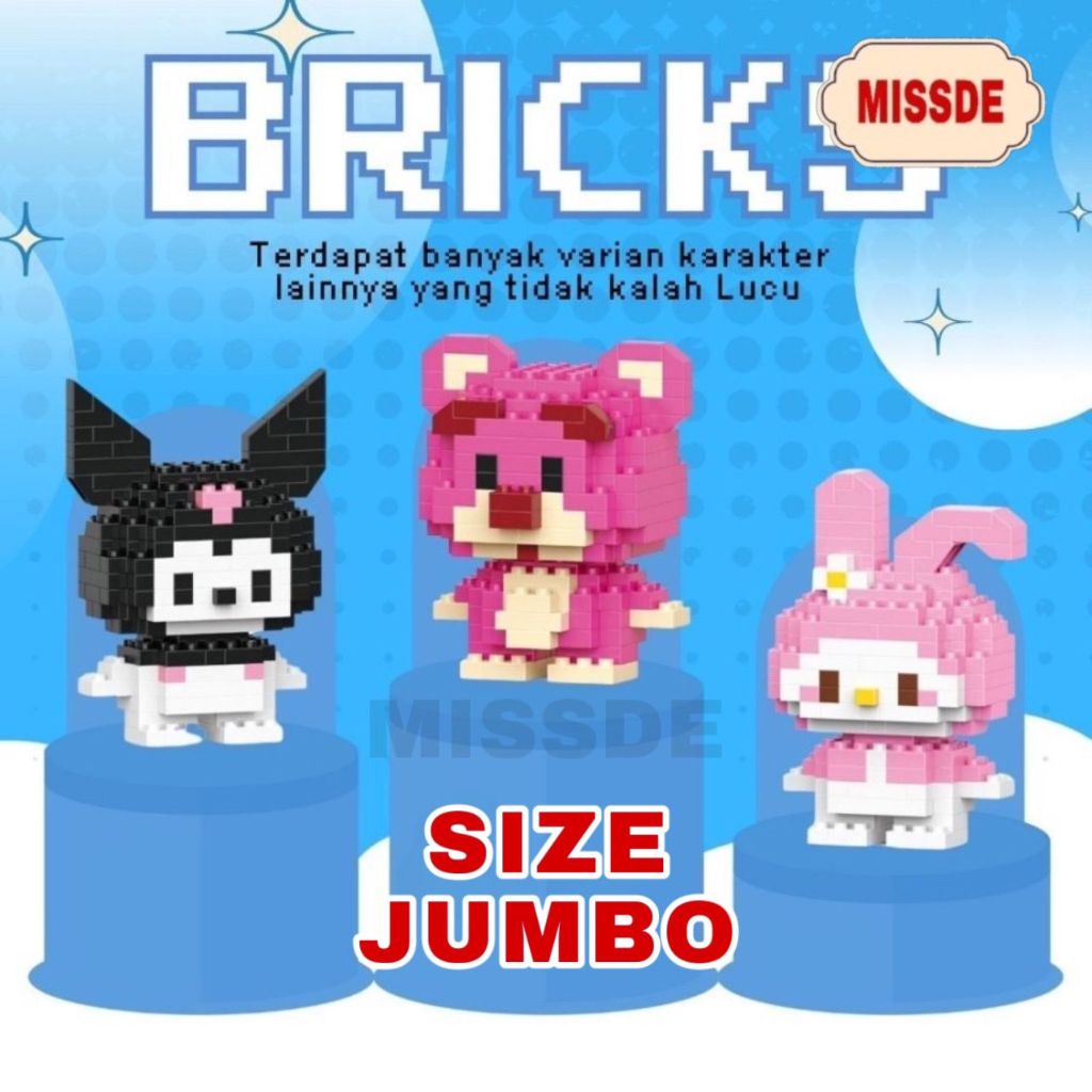 Jual NANO BLOCK KARTUN / BRICKS JUMBO / LEGO JUMBO / BRICK SANRIO / MAINAN BALOK SUSUN / MAINAN ...