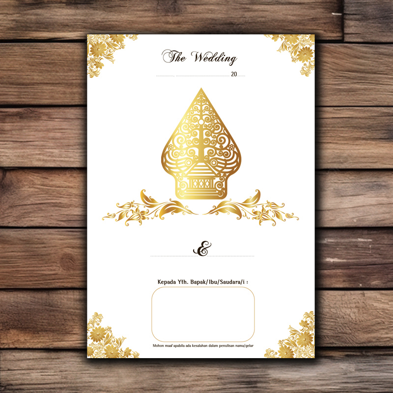 Jual Kartu Undangan Pernikahan Tulis Tangan Sendiri Manual Tema Wayang ...