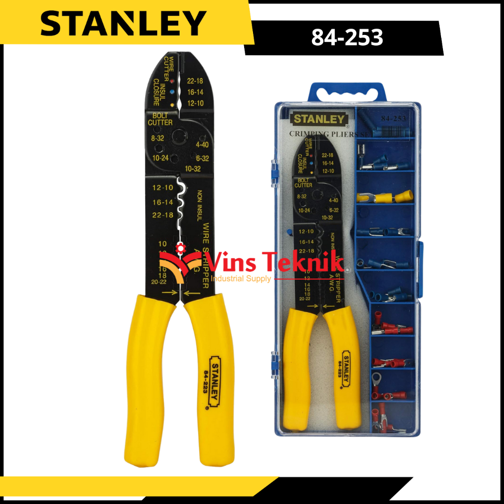 Jual STANLEY 84-253 Tang Kupas Kabel Tang Crimping Pliers 9inch | Shopee Indonesia