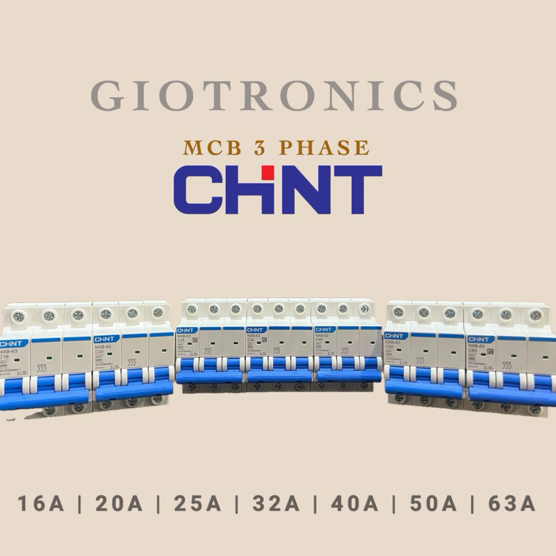 Jual CHINT MCB 3 Phase RPC 3P 16A/20A/25A/32A/40A/50A/63A Stud Mini ...