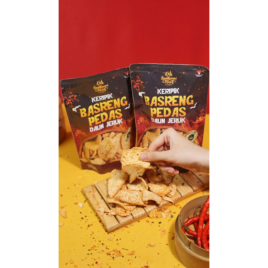 Jual Keripik Basreng Rasa Pedas Daun Jeruk Rasakanmi Food Premium Snack ...