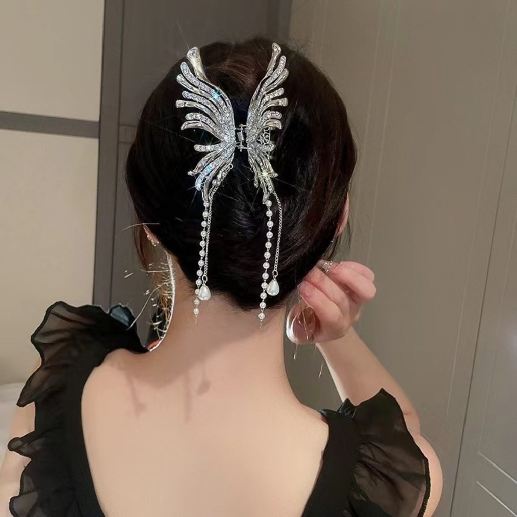 Jual Jepit Rambut Kupu Kupu Korea JUMBO Rumbai Mutiara Korean Butterfly ...