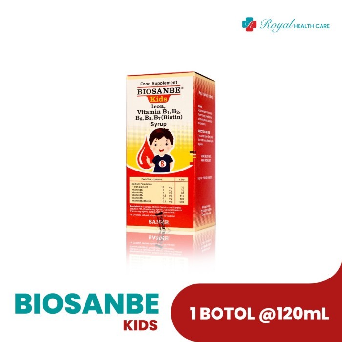 Jual BIOSANBE KIDS SIRUP 120 ML Memenuhi Kebutuhan Zat Besi dan Vitamin ...