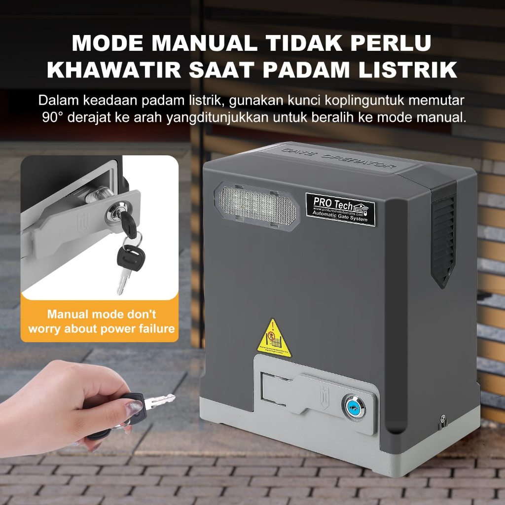 Jual Automatic Sliding Gate PRO Tech Mesin Gerbang Otomatis 1600-2000kg ...