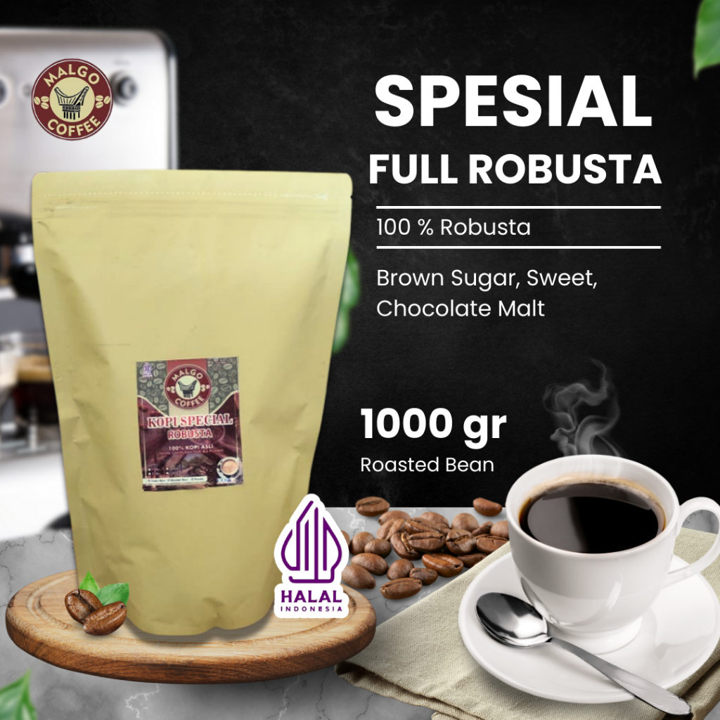 Jual KOPI ROBUSTA SPECIAL ROASTED BEAN BIJI KOPI /BUBUK 1 KG/1000 GRAM ...
