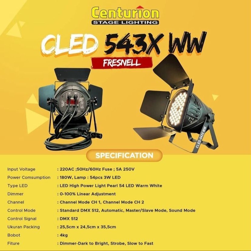 Jual Fresnel 54x3 watt Centurion - CLED 543ww | Shopee Indonesia