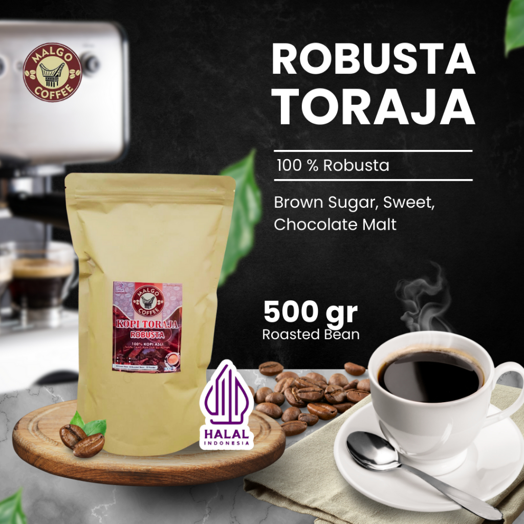 Jual PREMIUM ROBUSTA TORAJA 500 GRAM - ROASTED BEAN POWDER ( KOPI ...